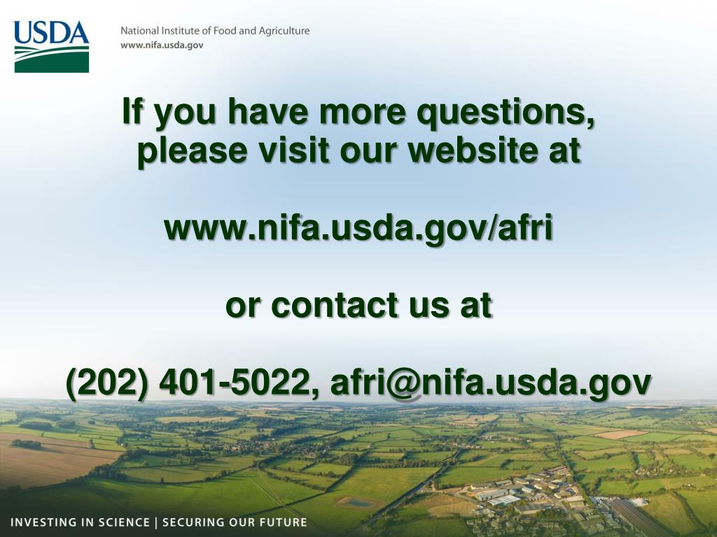 PPT - Agriculture and Food Research Initiative FY 2010 PowerPoint Presentation - ID:2715455