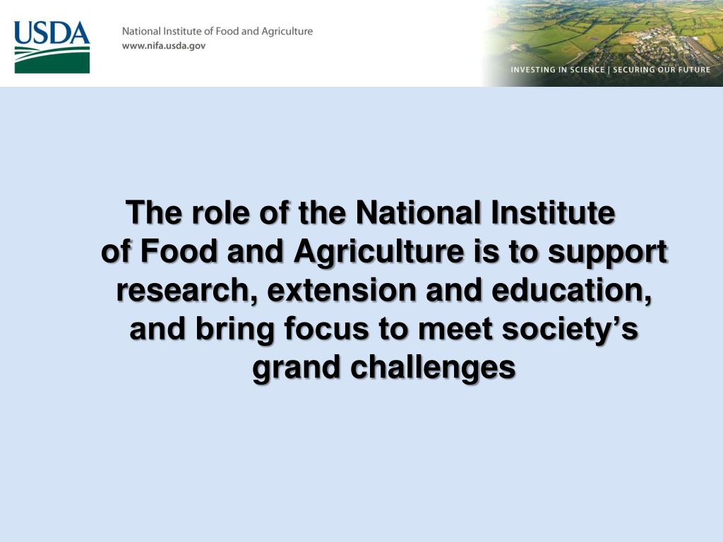 PPT - Enhancing Agriculture Research: USDA's Strategic Goals and NIFA ...
