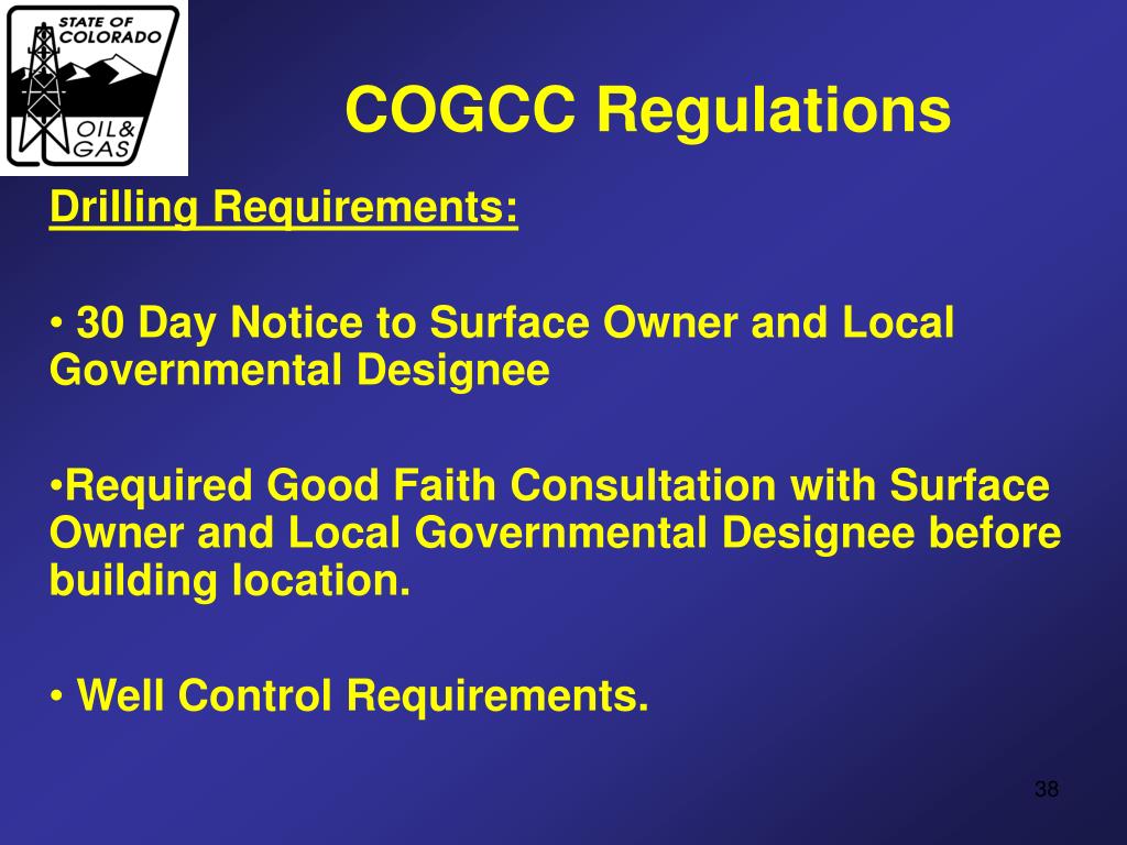 PPT - Colorado Oil and Gas Conservation Commission Overview of Oil and ...