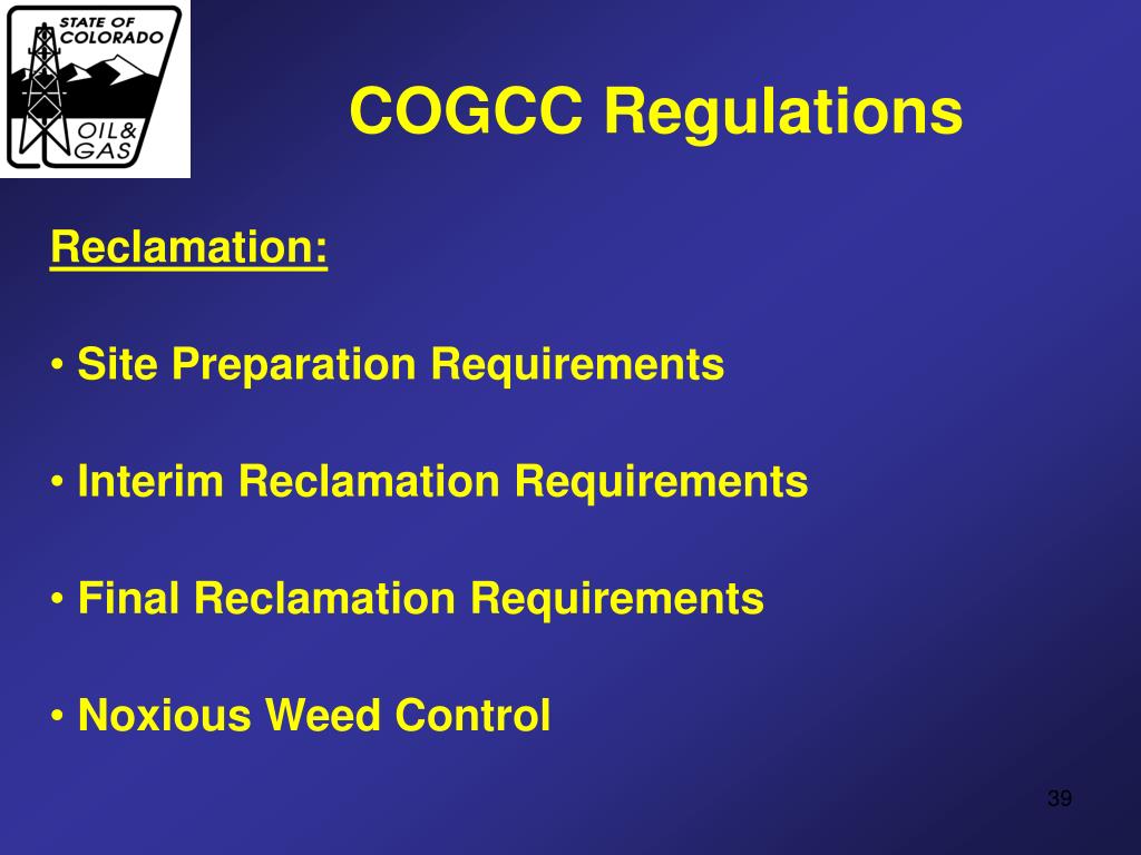 PPT - Colorado Oil and Gas Conservation Commission Overview of Oil and ...