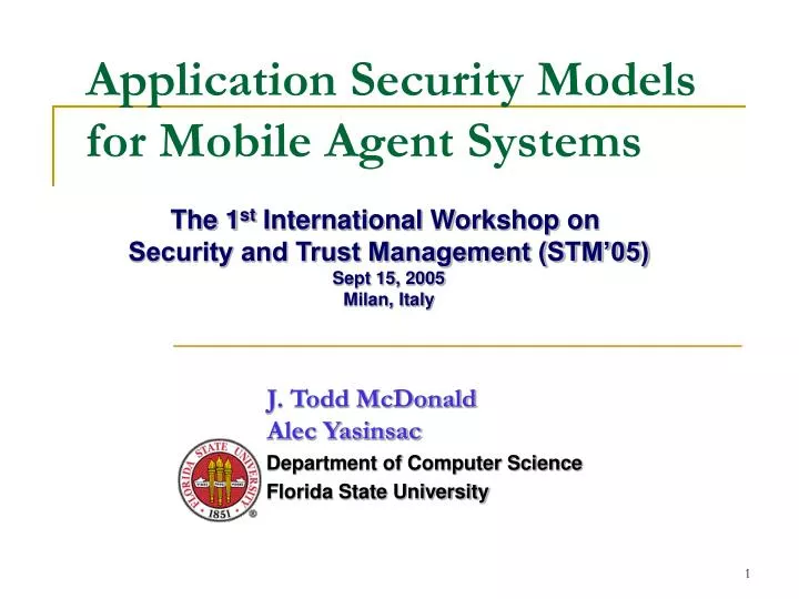 Ppt Application Security Models For Mobile Agent Systems Powerpoint