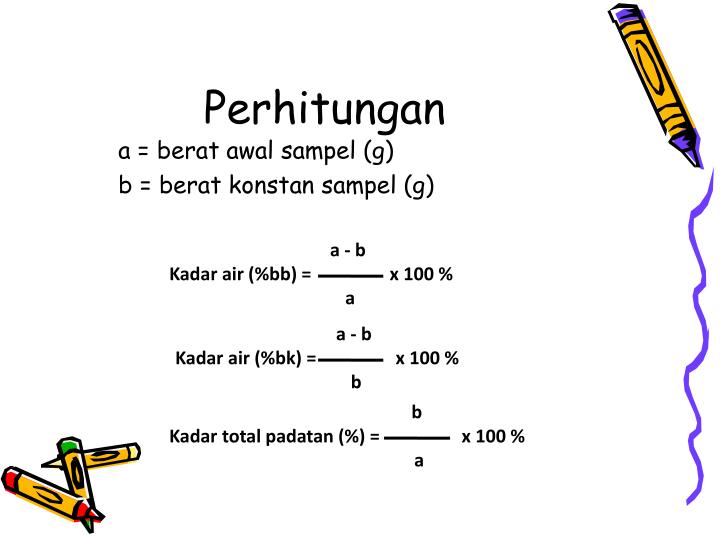 PPT - ANALISIS KADAR AIR PowerPoint Presentation - ID:2716224