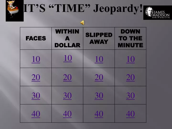 PPT - IT’S “TIME” Jeopardy! PowerPoint Presentation, free download - ID ...