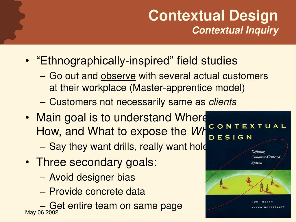 PPT - Contextual Design Hugh Beyer and Karen Holtzblatt Psychology of ...