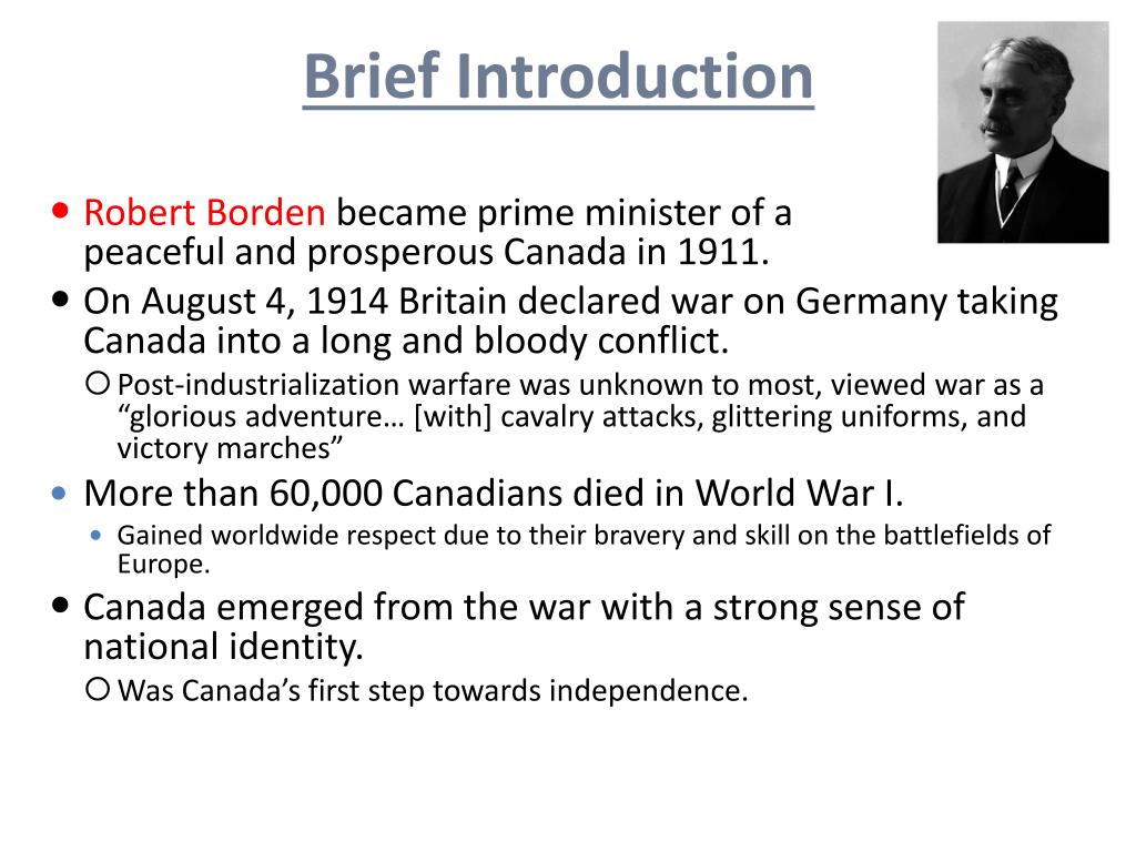 PPT - Canada in World War I 1914 - 1918 PowerPoint Presentation, free ...