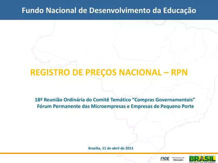 PPT - REGISTRO DE PREÇOS NACIONAL – RPN PowerPoint Presentation, free ...