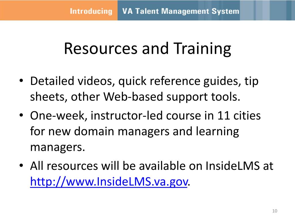 PPT - New VA Talent Management System (TMS) PowerPoint Presentation ... PPT - New VA Talent Management System (TMS) PowerPoint Presentation ...