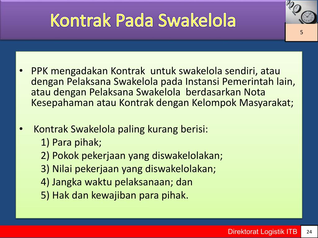 PPT - PELAKSANAAN PENGADAAN BARANG/JASA DENGAN SWAKELOLA PowerPoint ...