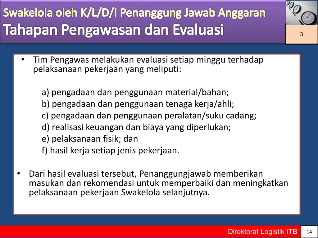 PPT - PELAKSANAAN PENGADAAN BARANG/JASA DENGAN SWAKELOLA PowerPoint ...