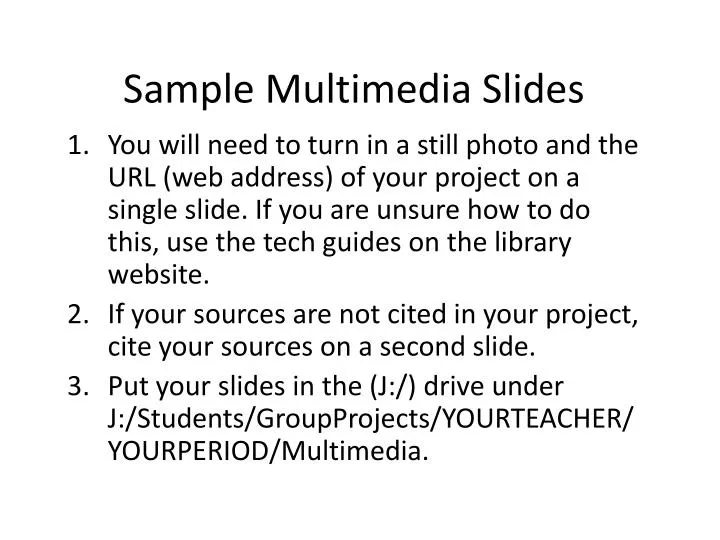 PPT - Sample Multimedia Slides PowerPoint Presentation, free download ...