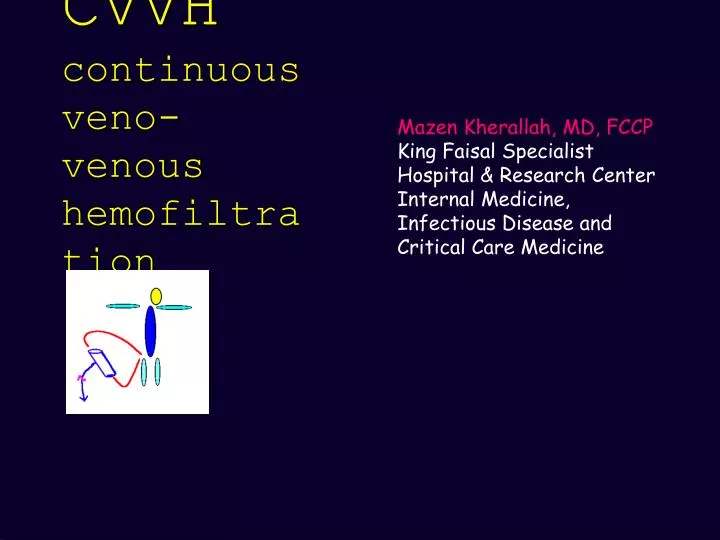 PPT - CVVH continuous veno-venous hemofiltration PowerPoint ...