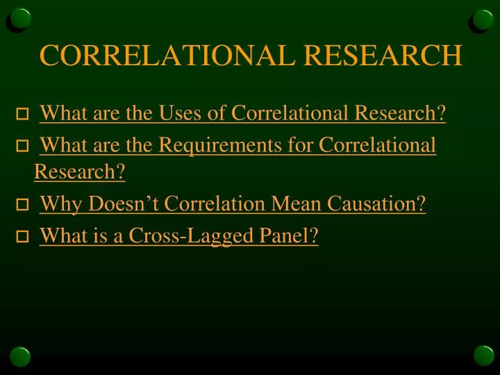PPT - CORRELATIONAL RESEARCH PowerPoint Presentation, free download ...