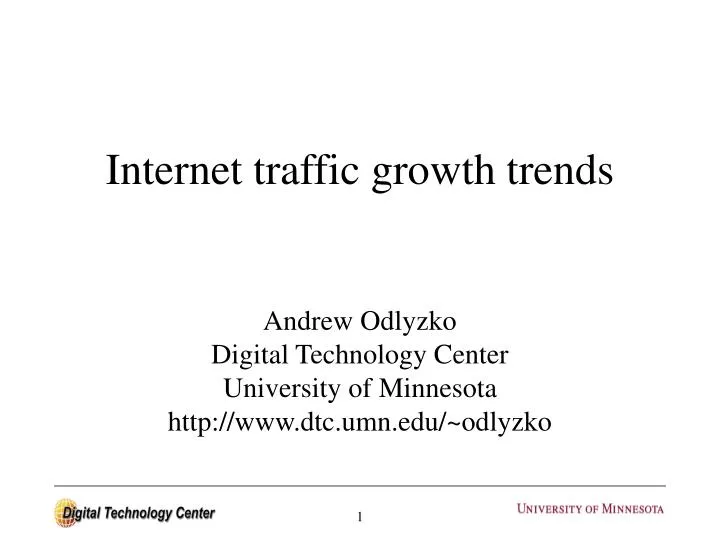 PPT - Internet traffic growth trends PowerPoint Presentation, free ...