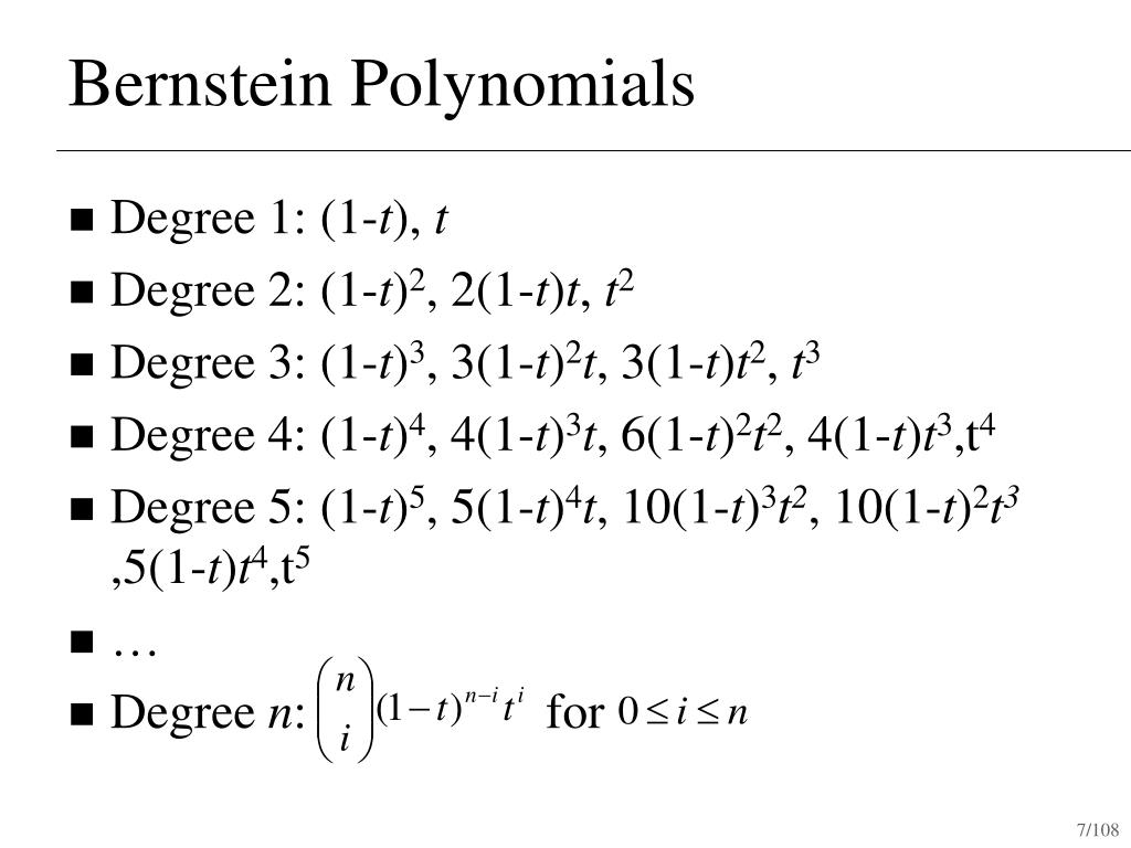 PPT - The Bernstein Basis and Bezier Curves PowerPoint Presentation ... PPT - The Bernstein Basis and Bezier Curves PowerPoint Presentation ...