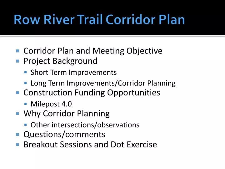 PPT - Row River Trail Corridor Plan PowerPoint Presentation, free ...