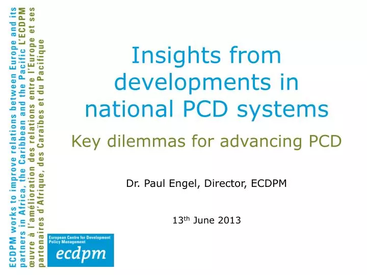 PPT - Insights from developments in national PCD systems PowerPoint ...