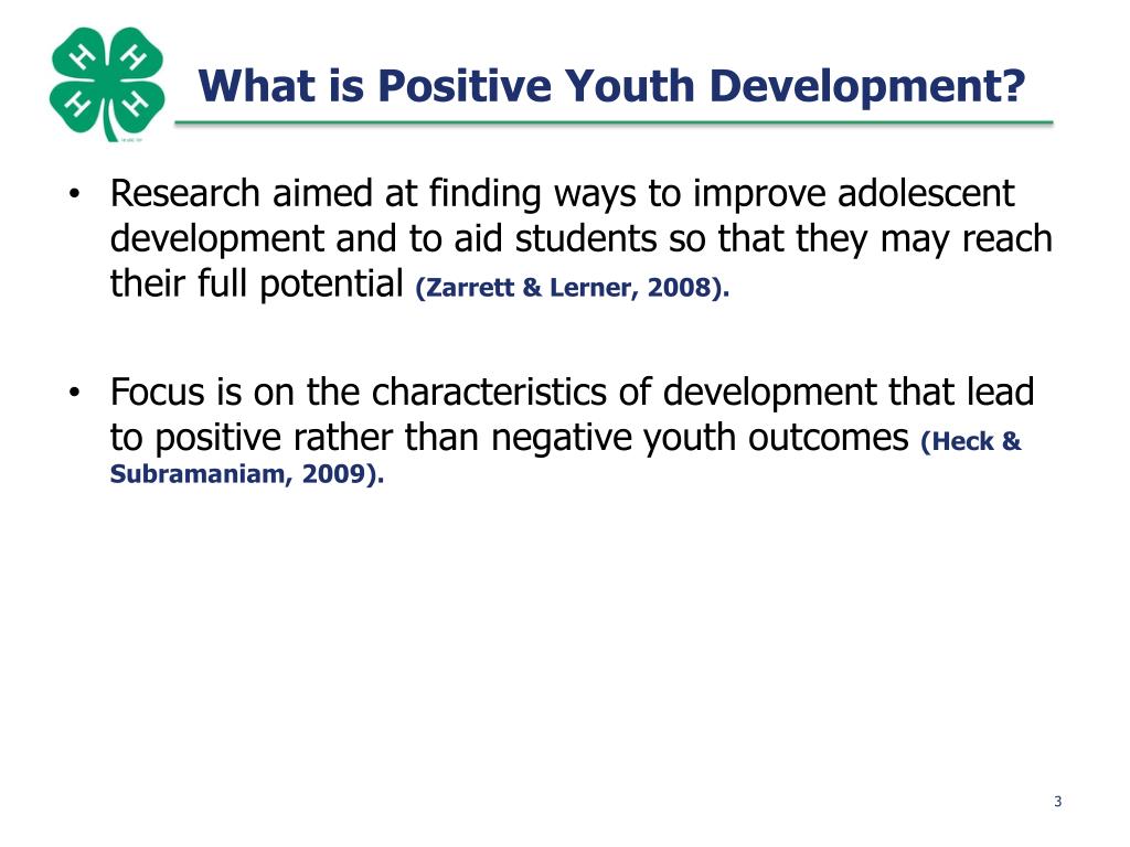 PPT - Exploring Positive Youth Development in Indiana's 4-H Program ...