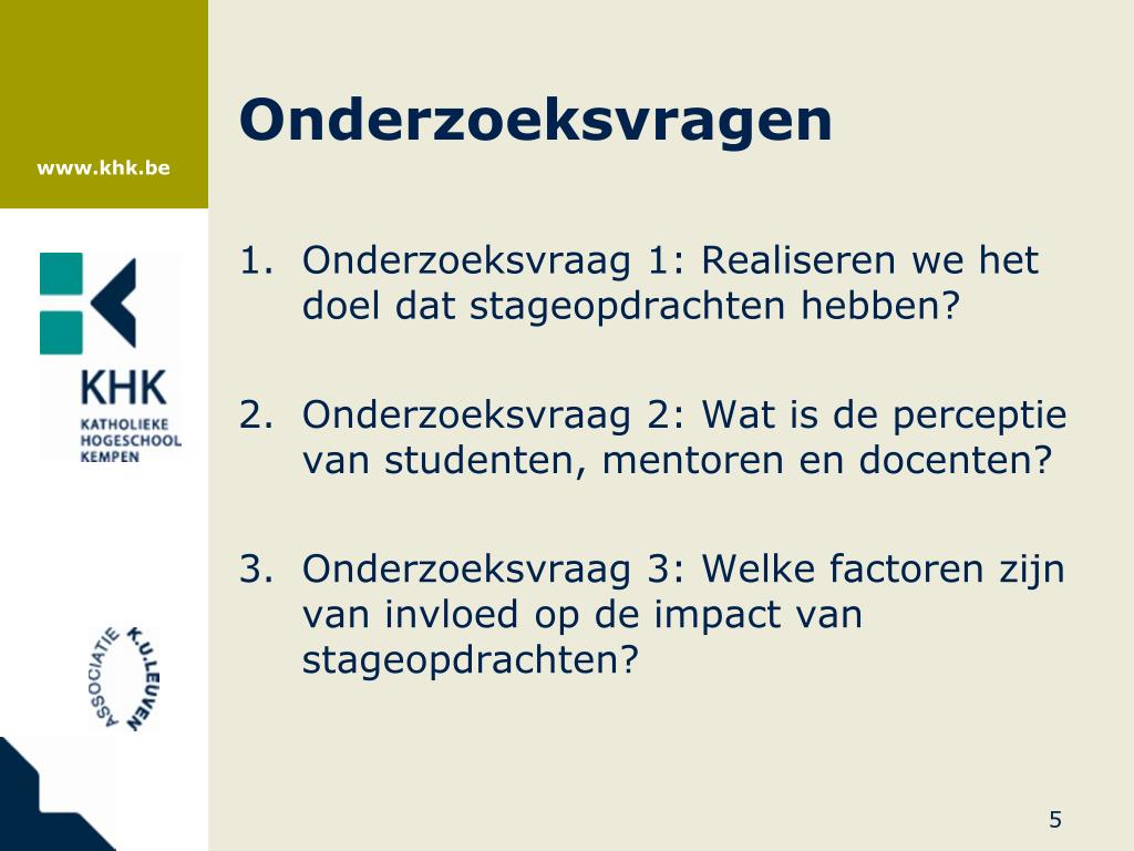 PPT - Stageopdrachten als middel om de kloof tussen theorie en praktijk ...