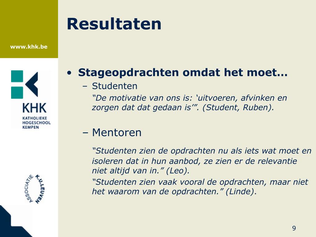 PPT - Stageopdrachten als middel om de kloof tussen theorie en praktijk ...