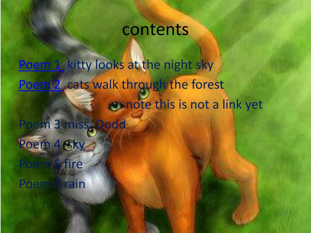 PPT - Poetry This is the cover of the: Kitty Poems PowerPoint ...