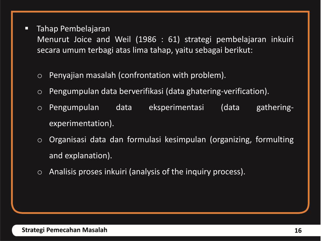 PPT - STRATEGI PEMBELAJARAN PEMECAHAN MASALAH PowerPoint Presentation ...