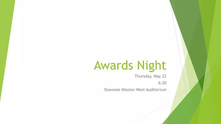 PPT - Awards Night PowerPoint Presentation, free download - ID:2720969