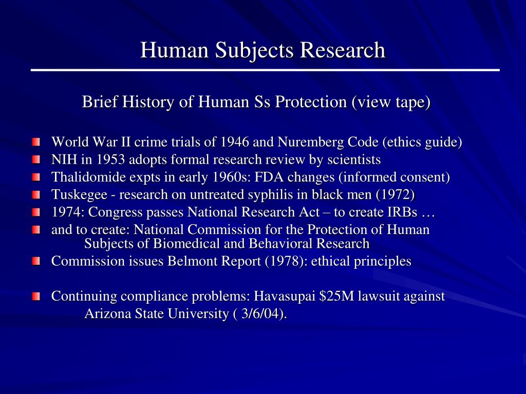 PPT - Human Subjects Research Committee (HSRC) (or, Institutional ...