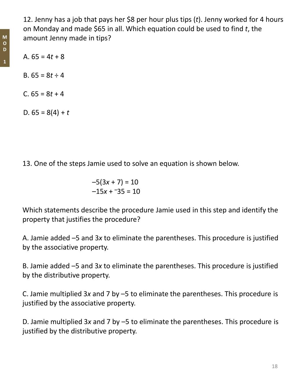 PPT - Keystone Algebra I Practice Workbook 2012-2013 Harrisburg School ...