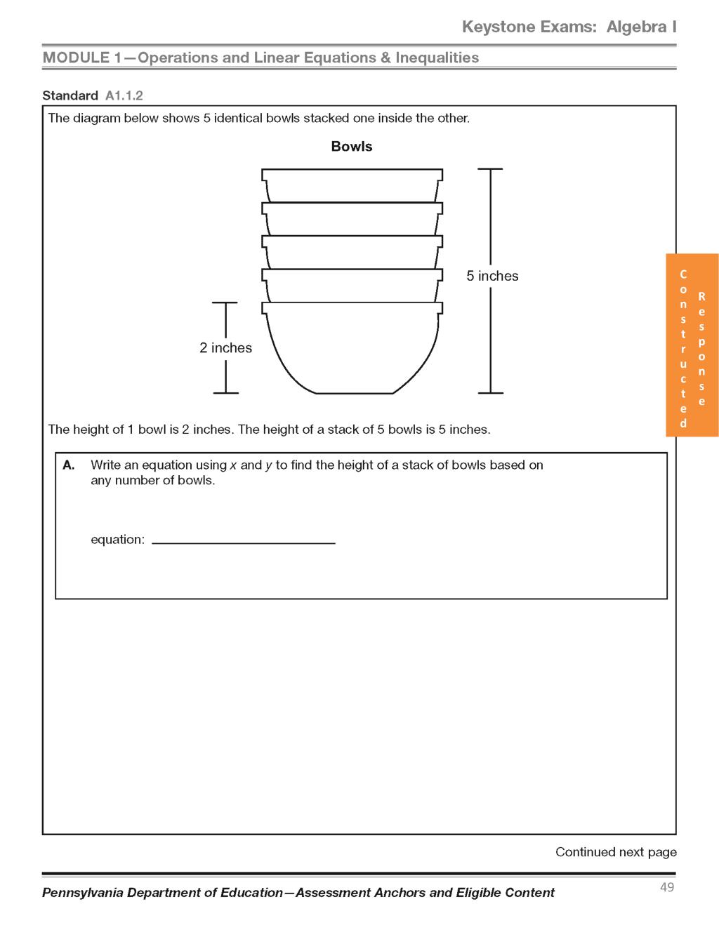 PPT - Keystone Algebra I Practice Workbook 2012-2013 Harrisburg School ...