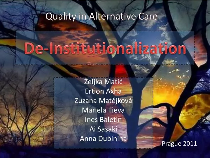 PPT - De-Institutionalization PowerPoint Presentation, free download ...