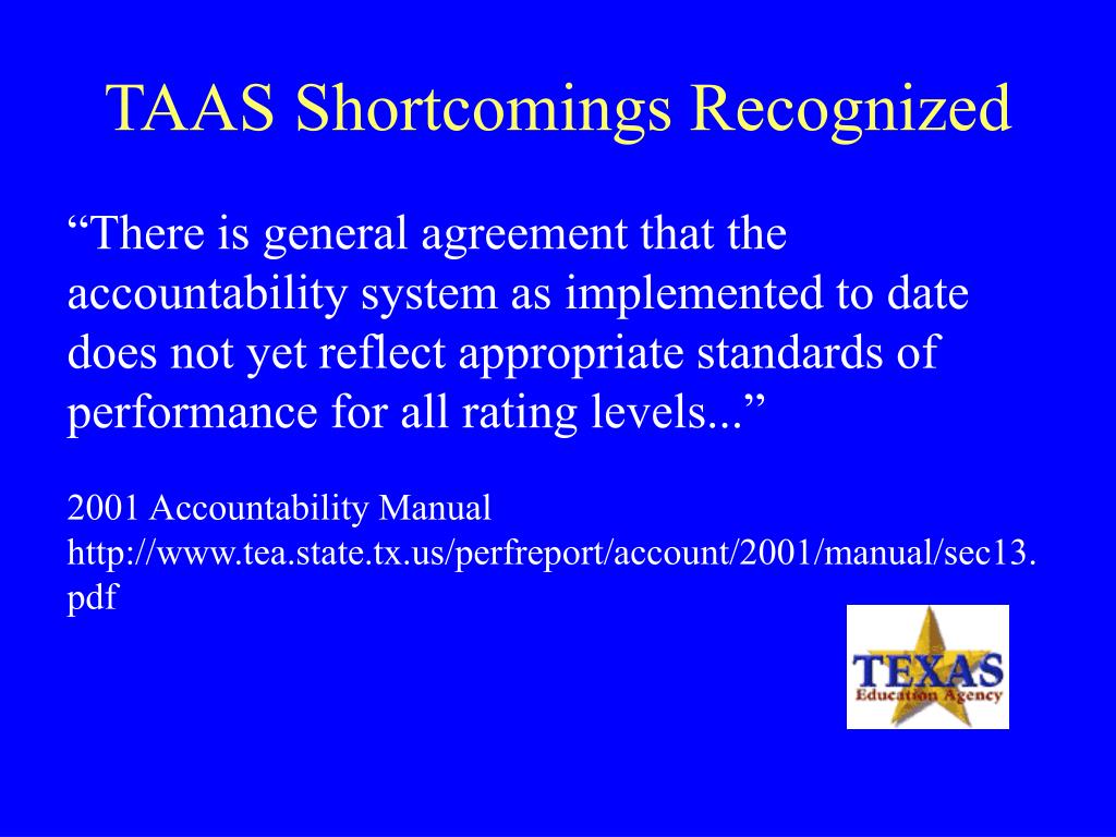 PPT - In Equity Issues, Should the Texas K-12 Accountability System ...