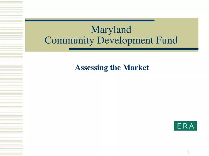 PPT - Maryland Community Development Fund PowerPoint Presentation, free ...