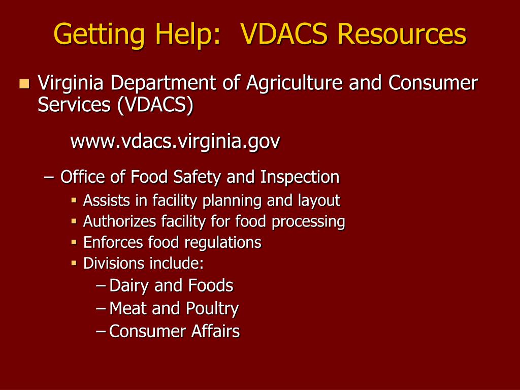 PPT - Partnering with Virginia Agencies: Assistance for Virginia Food ...