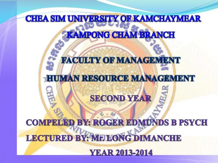 PPT - CHEA SIM UNIVERSITY OF KAMCHAYMEAR PowerPoint Presentation, free ...