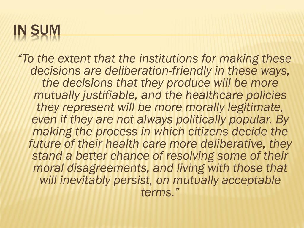 Ppt Why Deliberative Democracy Guttman And Thompson Powerpoint