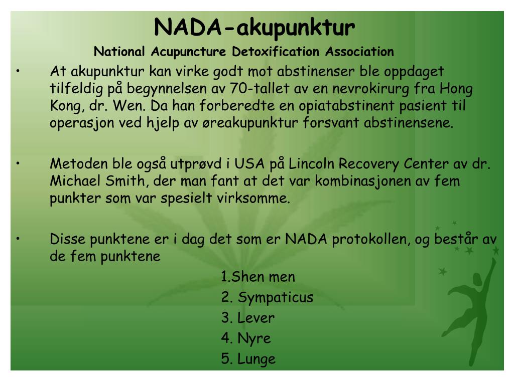 PPT - NADA-akupunktur National Acupuncture Detoxification Association ...