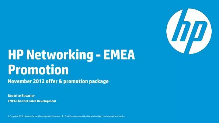 PPT - HP Networking - EMEA Promotion PowerPoint Presentation, free ... PPT - HP Networking - EMEA Promotion PowerPoint Presentation, free ...