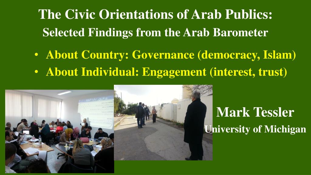 PPT - The Civic Orientations of Arab Publics: Selected Findings from ...