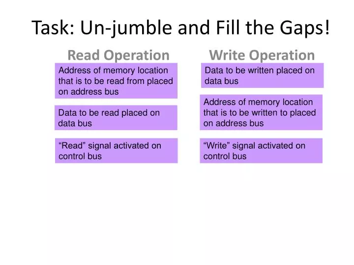 PPT - Task: Un-jumble and Fill the Gaps! PowerPoint Presentation, free ...