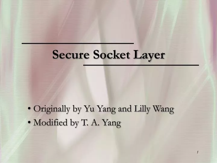 PPT - Secure Socket Layer PowerPoint Presentation, free download - ID ...