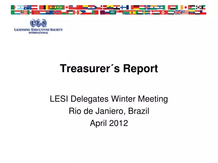 PPT - Treasurer´s Report PowerPoint Presentation, free download - ID ...