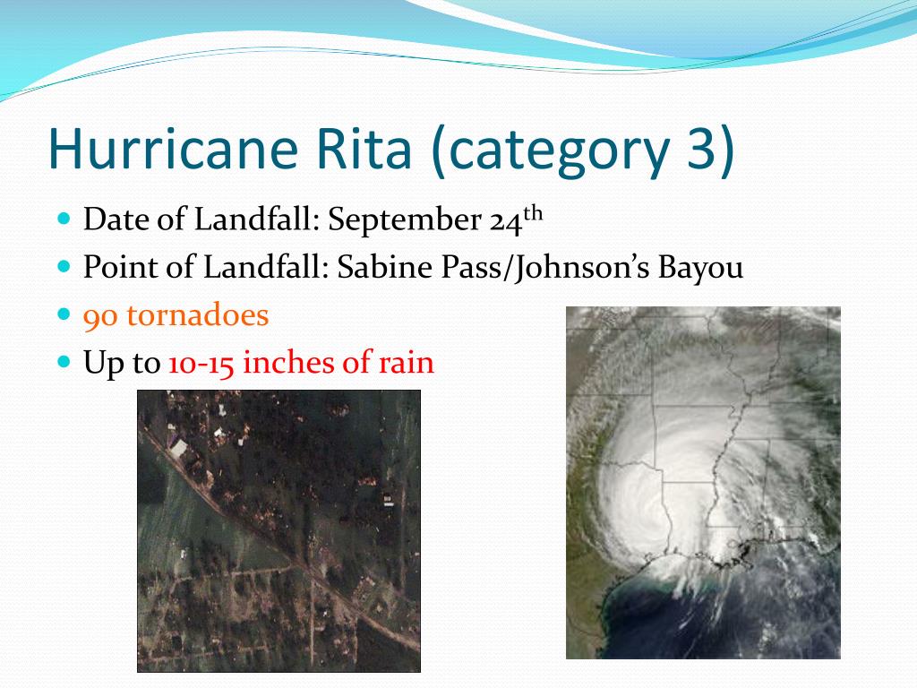 PPT - Impact of Hurricanes Katrina and Rita on the Water Quality in ...