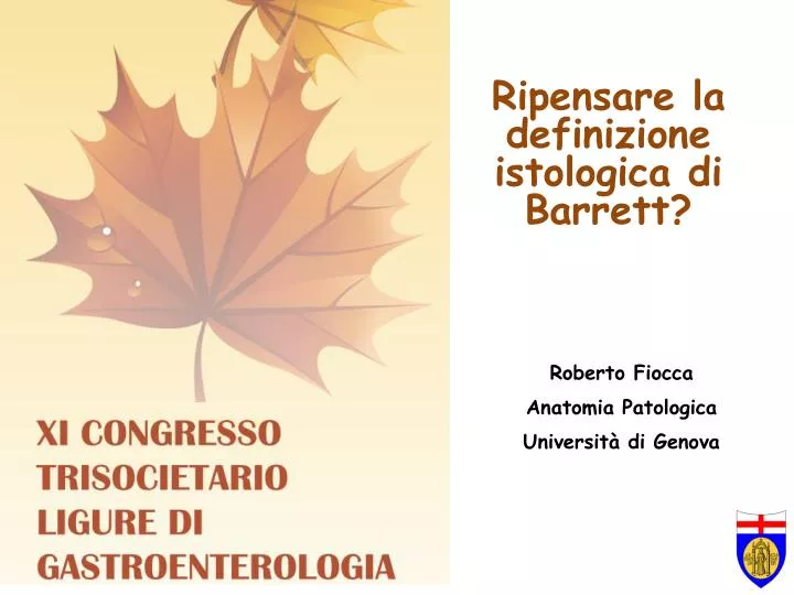 PPT - Roberto Fiocca Anatomia Patologica Università di Genova ...