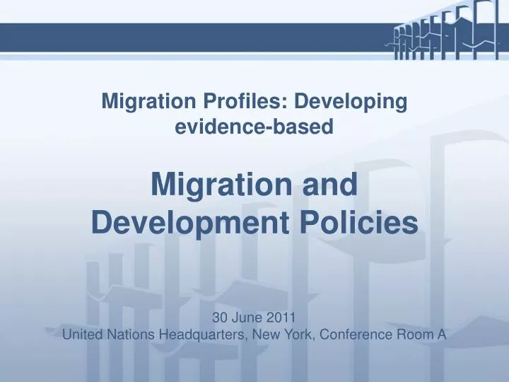 PPT - Migration Profiles: Developing evidence-based Migration and ...