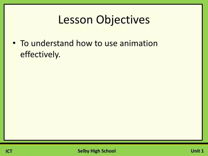 PPT - Lesson Objectives PowerPoint Presentation, free download - ID:2727994
