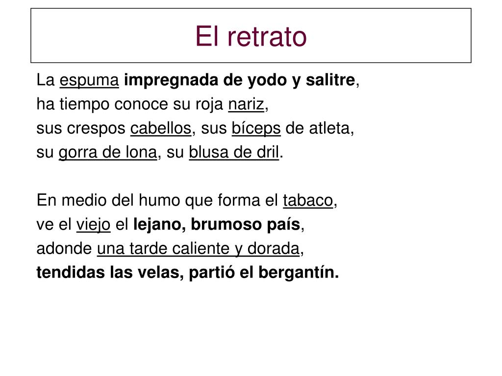 PPT - La descripción y el retrato PowerPoint Presentation, free ...