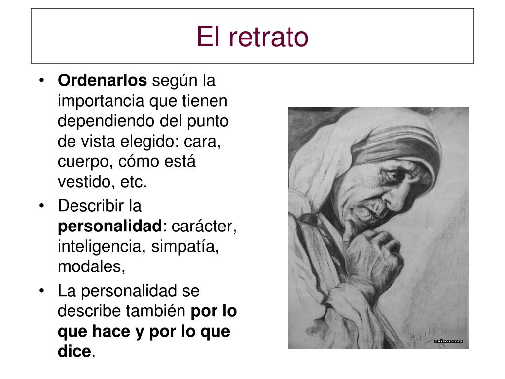 PPT - La descripción y el retrato PowerPoint Presentation, free ...