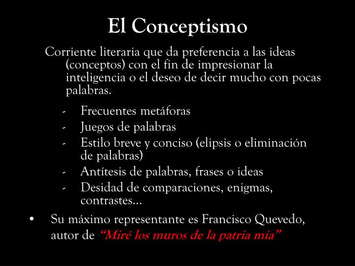 PPT - Dos épocas del Barroco: El conceptismo, y El culteranismo ...