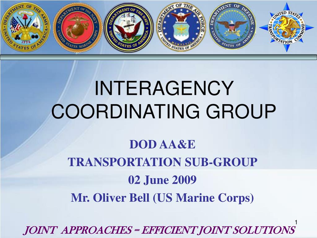 PPT - DOD AA&E TRANSPORTATION SUB-GROUP 02 June 2009 Mr. Oliver Bell ...
