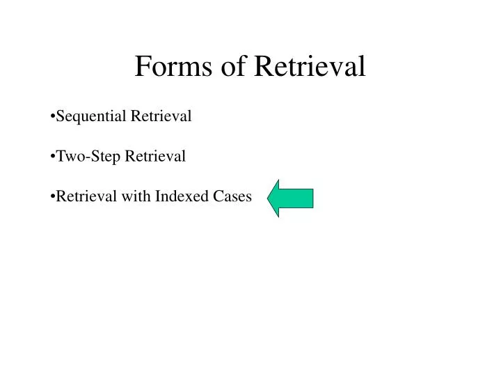 PPT - Forms of Retrieval PowerPoint Presentation, free download - ID ...